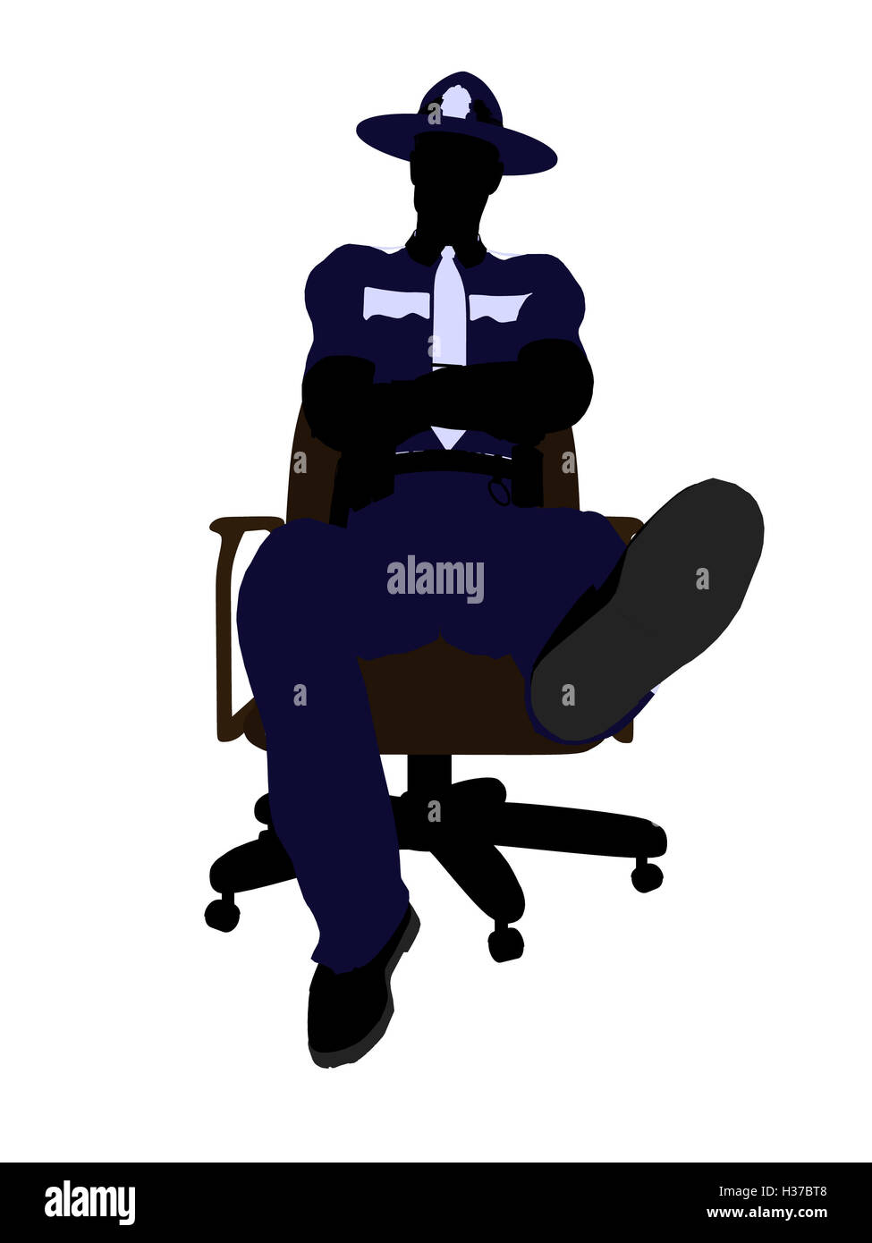 Male Police Officer Sitting In High Resolution Stock Photography and ...