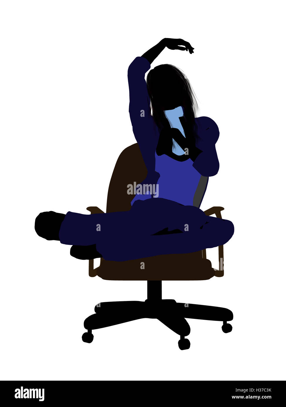 Woman in silhouette sitting Cut Out Stock Images & Pictures - Alamy