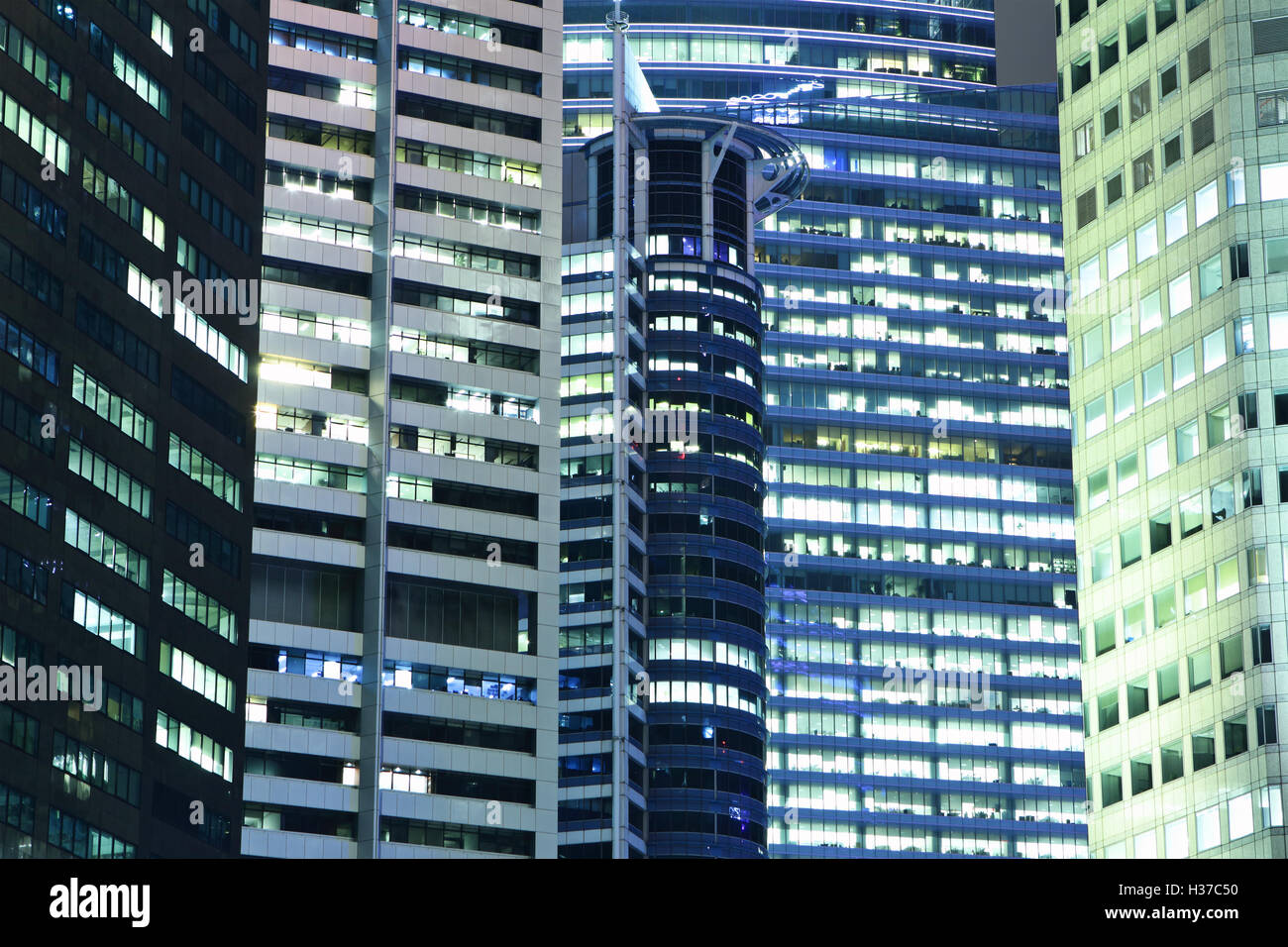 Modern building at night Stock Photo - Alamy
