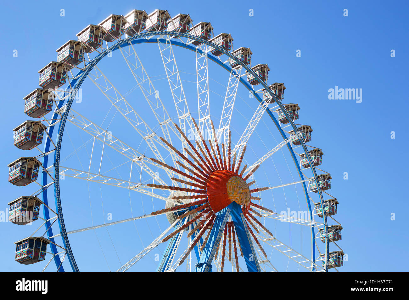 Big ferris wheel over blue sky Stock Photo - Alamy