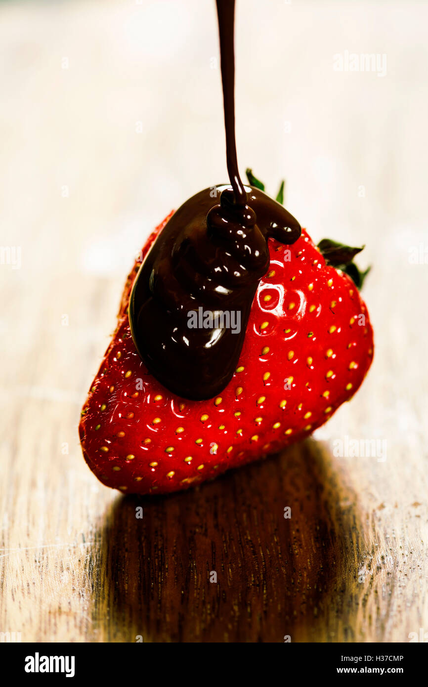 strawberry and chocolate Stock Photo - Alamy