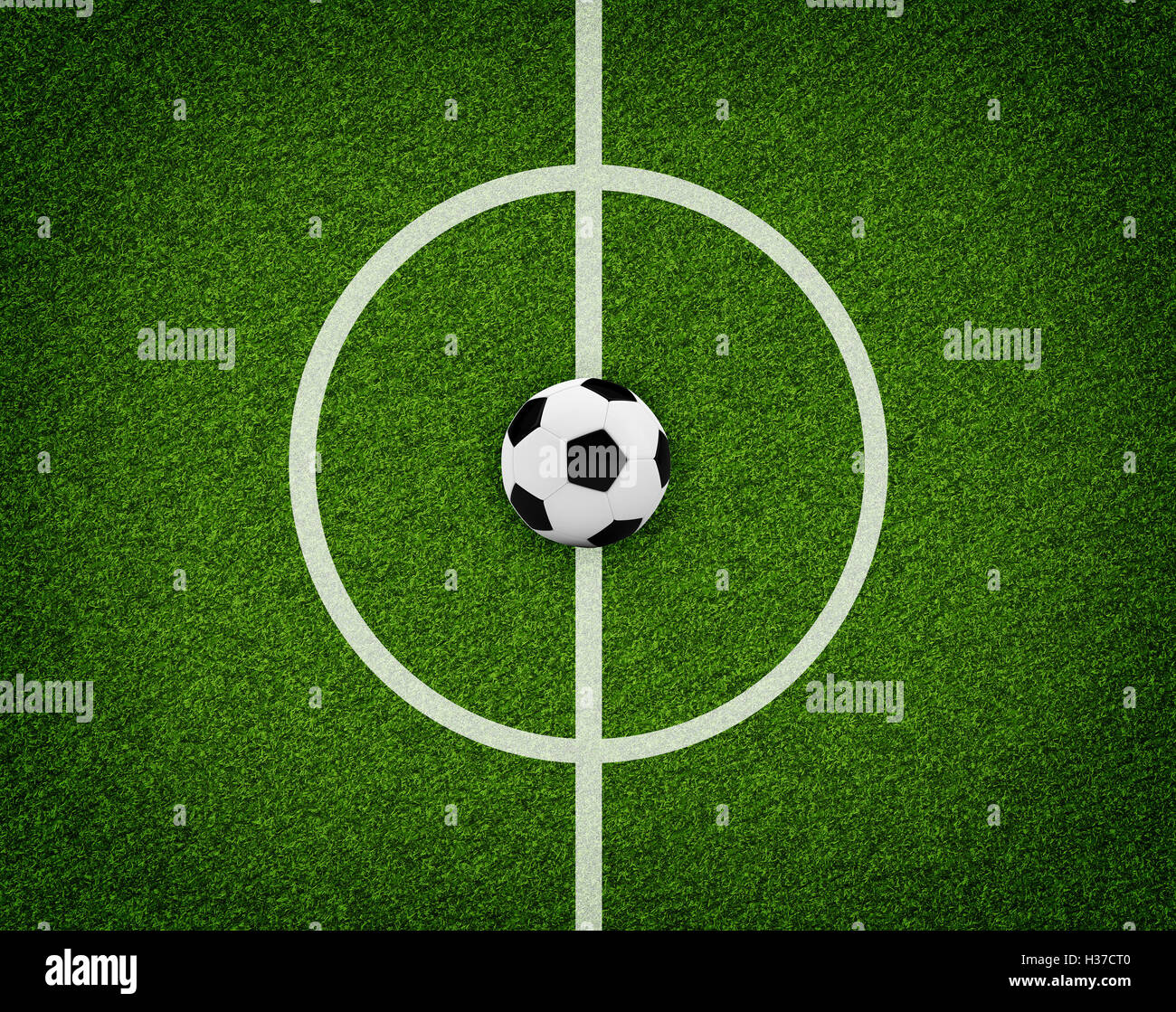 Empty football field with markup Stock Photo - Alamy