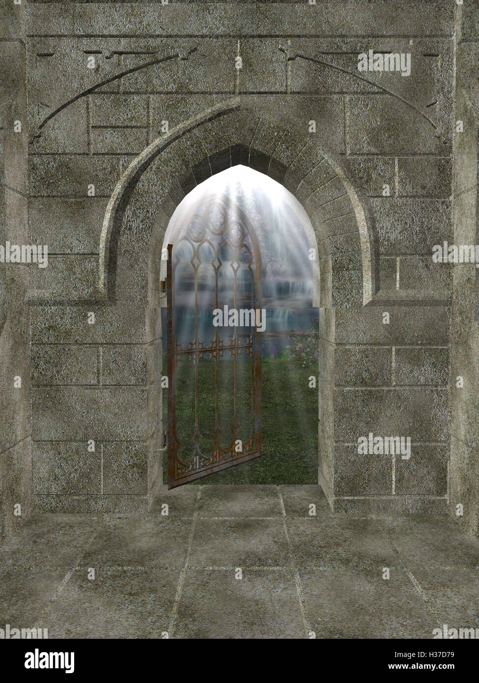 Outside of Sanctuary Background Stock Photo - Alamy