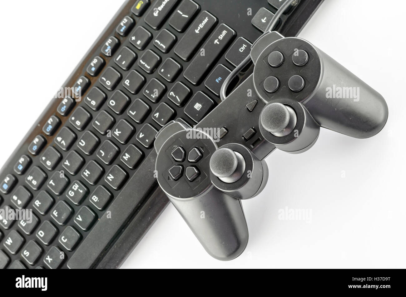 keyboard computer and game controller Stock Photo - Alamy