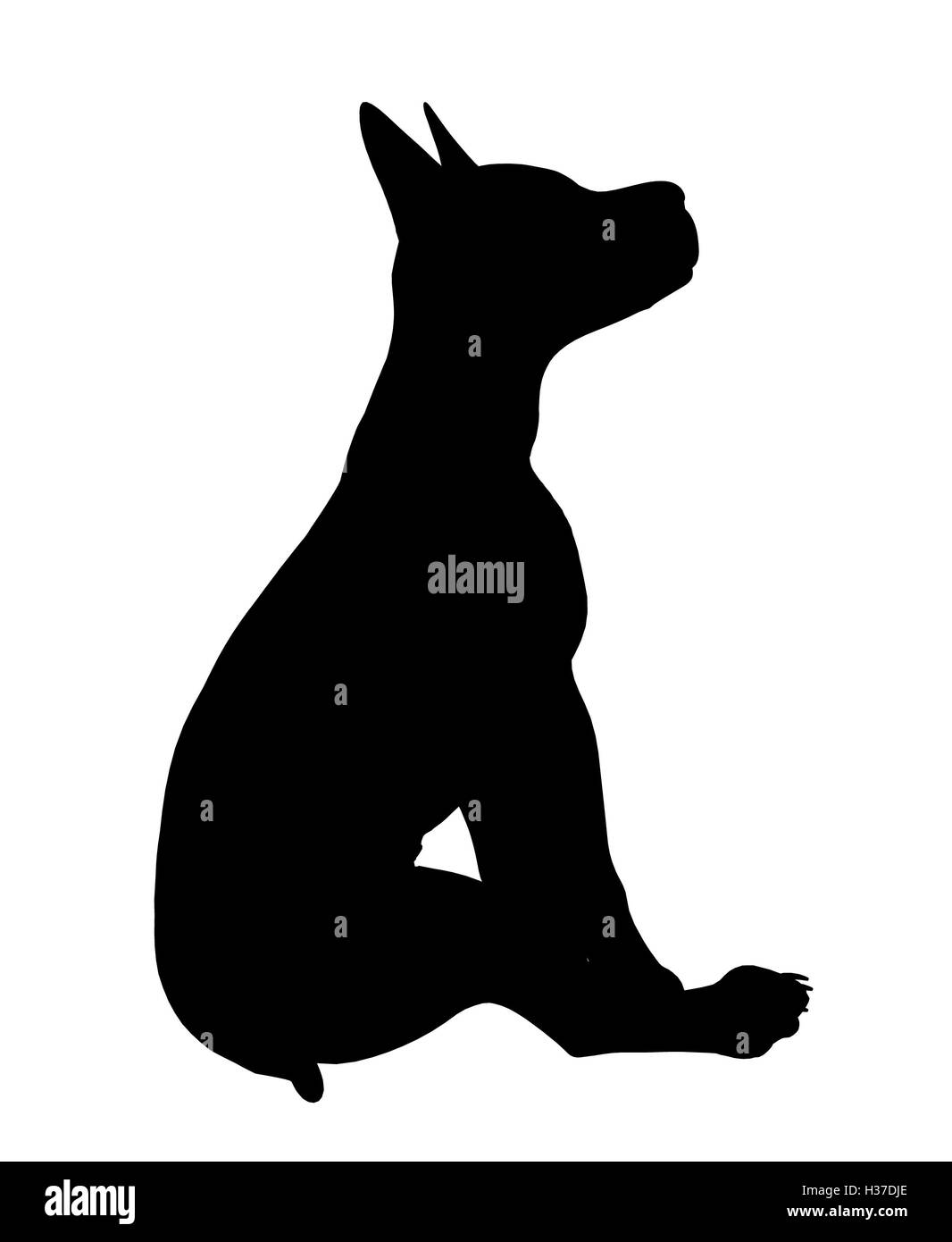 Puppy Dog Illustration Silhouette Stock Photo - Alamy