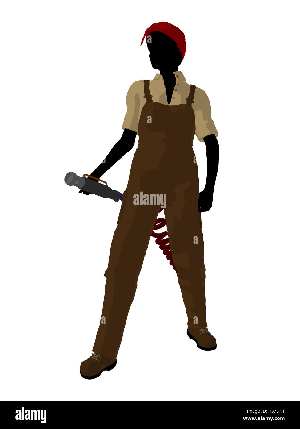 Female Mechanic Silhouette Stock Photo - Alamy