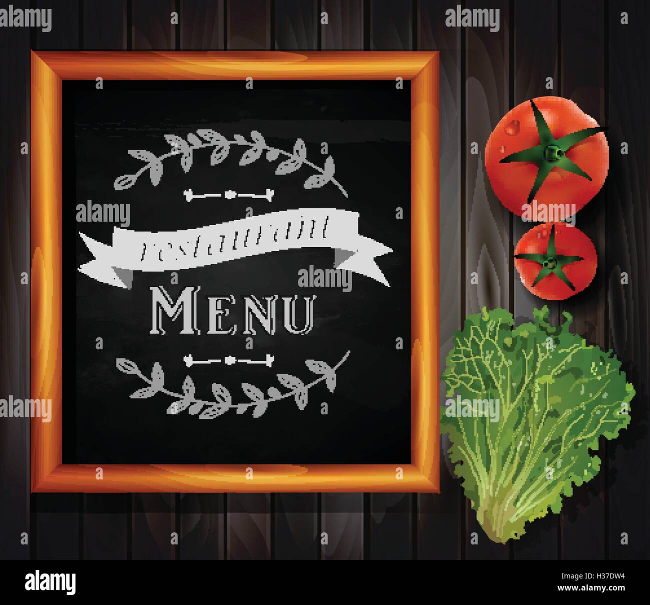 Menu on Chalkboard Stock Vector Image & Art - Alamy