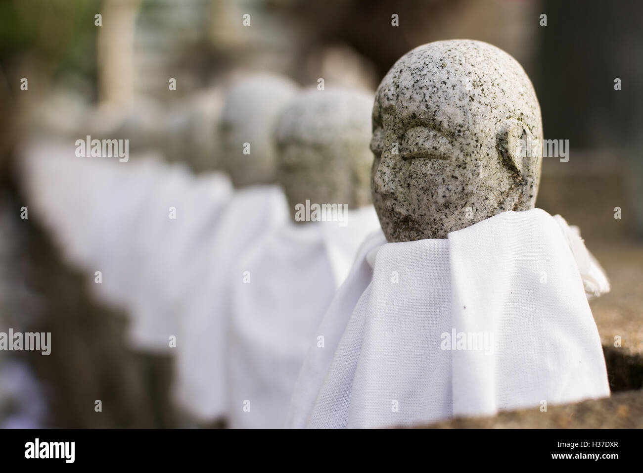 Japanese stone statue Ksitigarbha Bodhisattva Stock Photo - Alamy