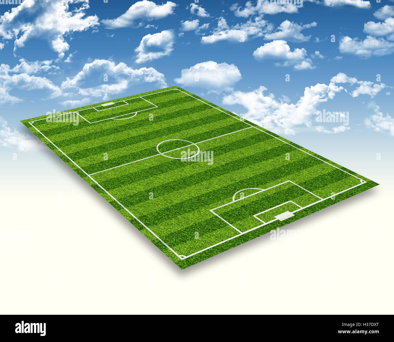 Empty football field with markup Stock Photo - Alamy