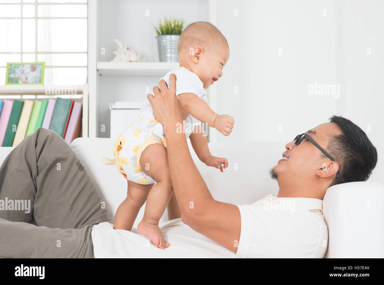 Father and baby Stock Photo - Alamy