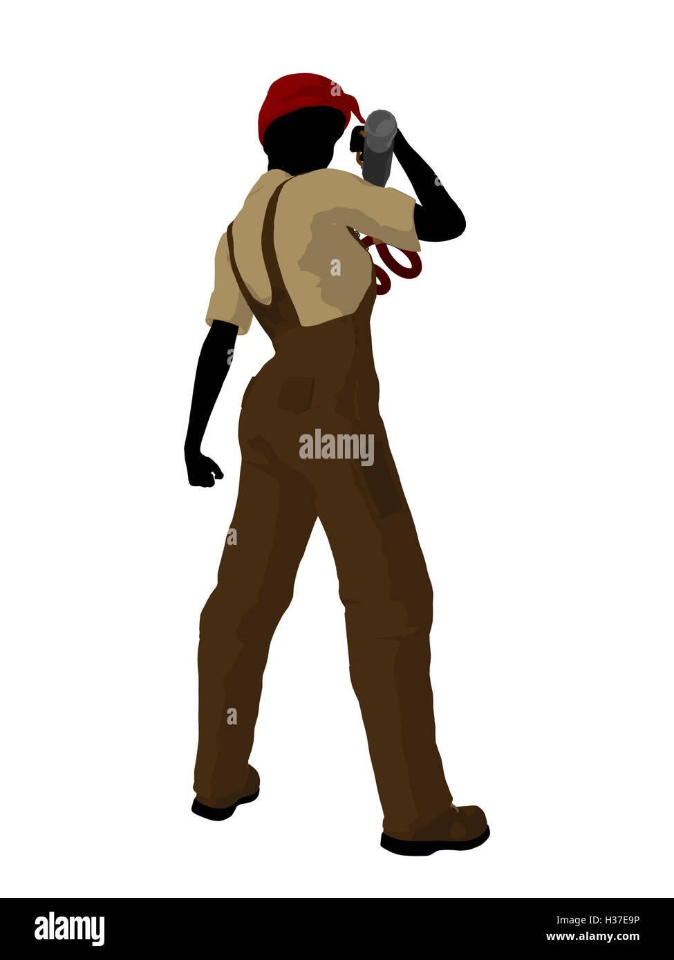 Female Mechanic Silhouette Stock Photo - Alamy