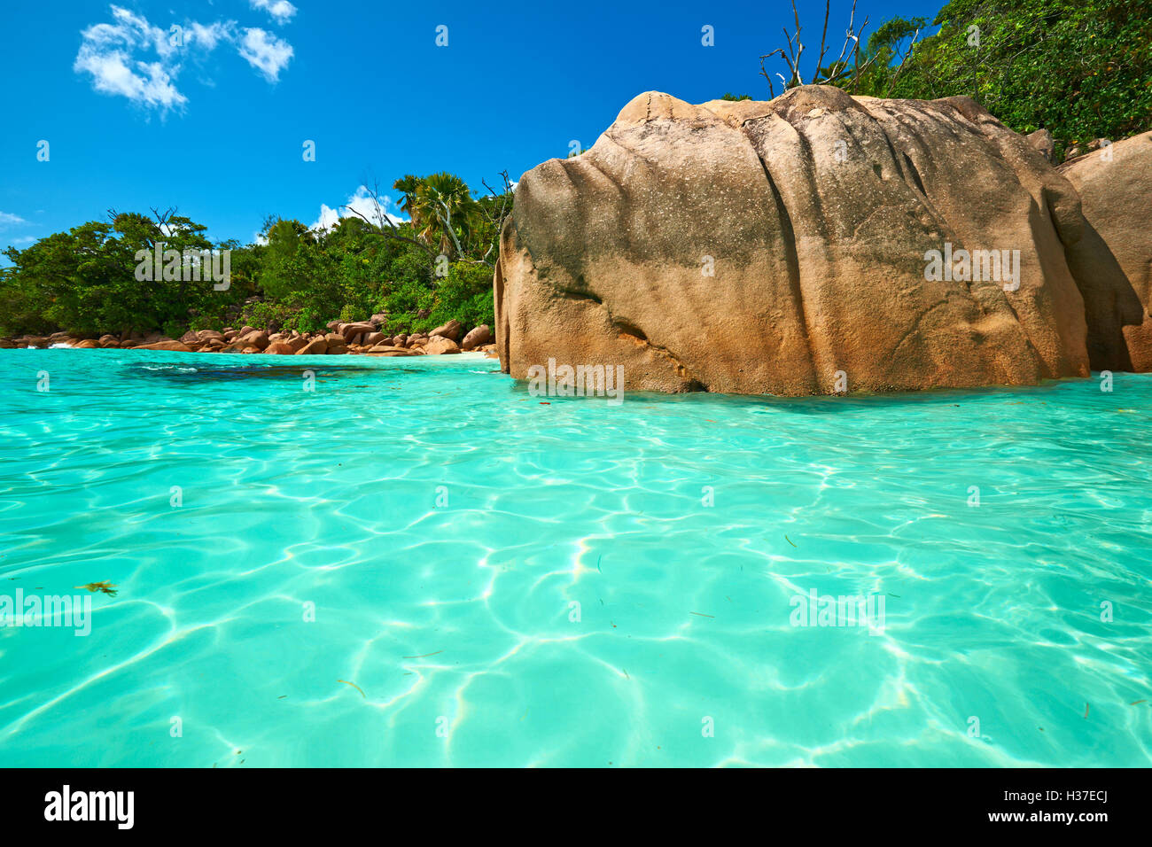 Beautiful beach at Seychelles Stock Photo - Alamy
