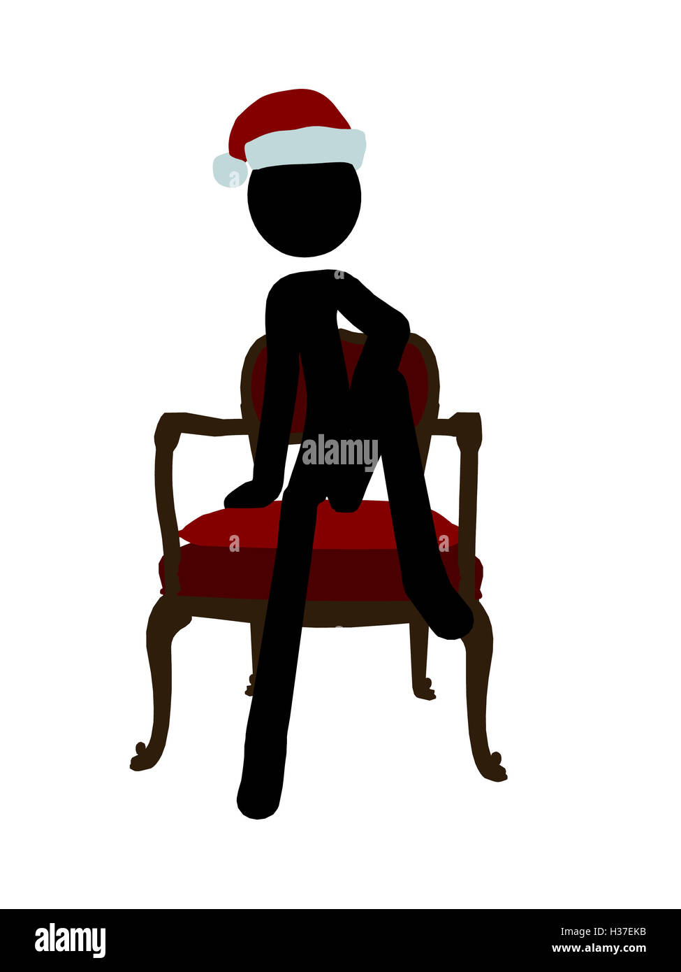 Christmas Stickman Illustration Silhouette Stock Photo - Alamy