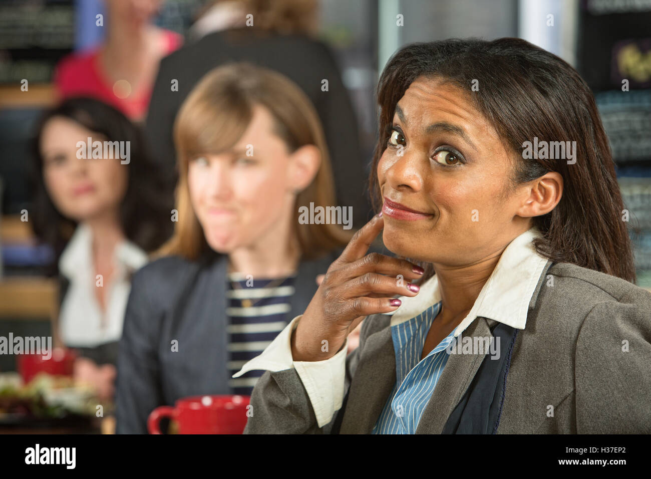 Lady with Raised Eyebrows Stock Photo - Alamy