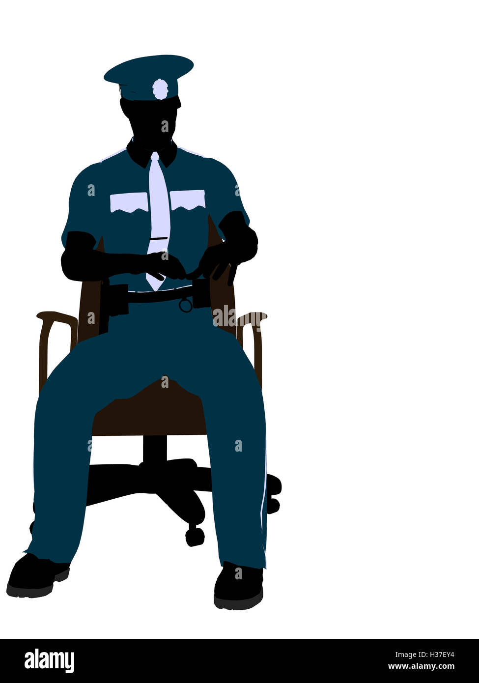 Male Police Officer Sitting In High Resolution Stock Photography and ...