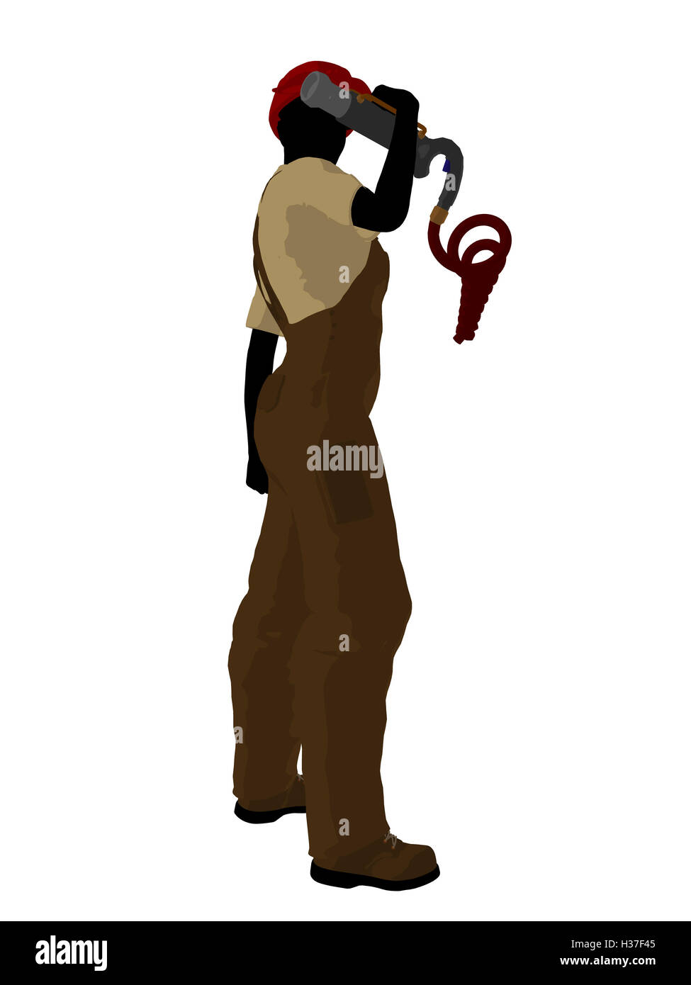 Female Mechanic Silhouette Stock Photo - Alamy