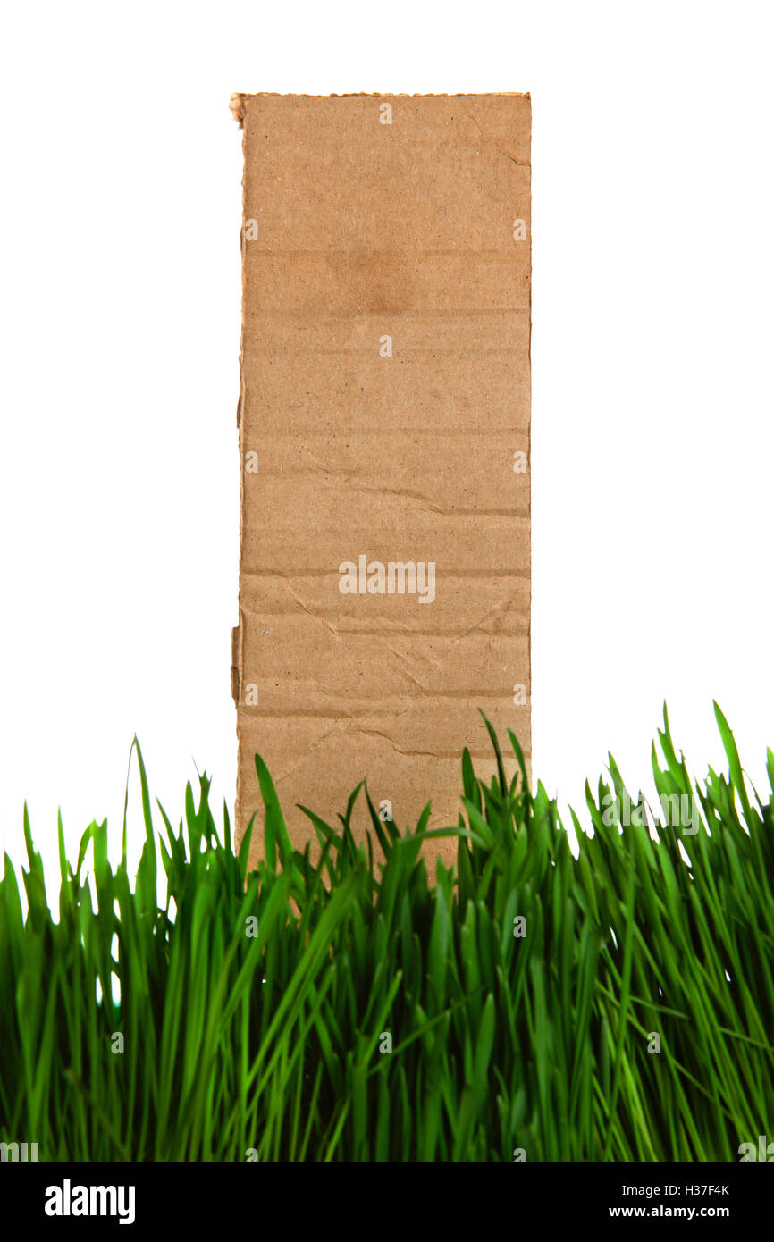 Cardboard in the Grass Stock Photo - Alamy