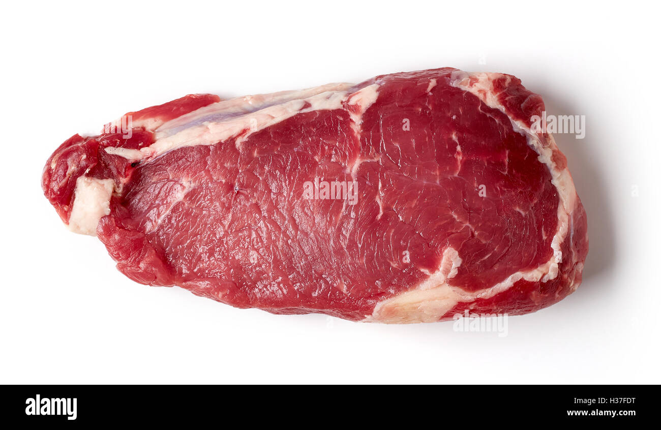 Sirloin steak top view Cut Out Stock Images & Pictures - Alamy