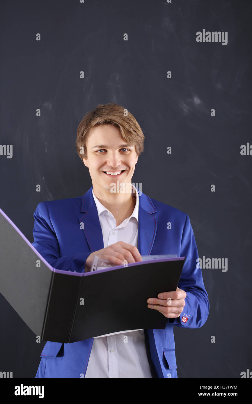 Smiling office worker Stock Photo - Alamy Smiling office worker Stock Photo - Alamy