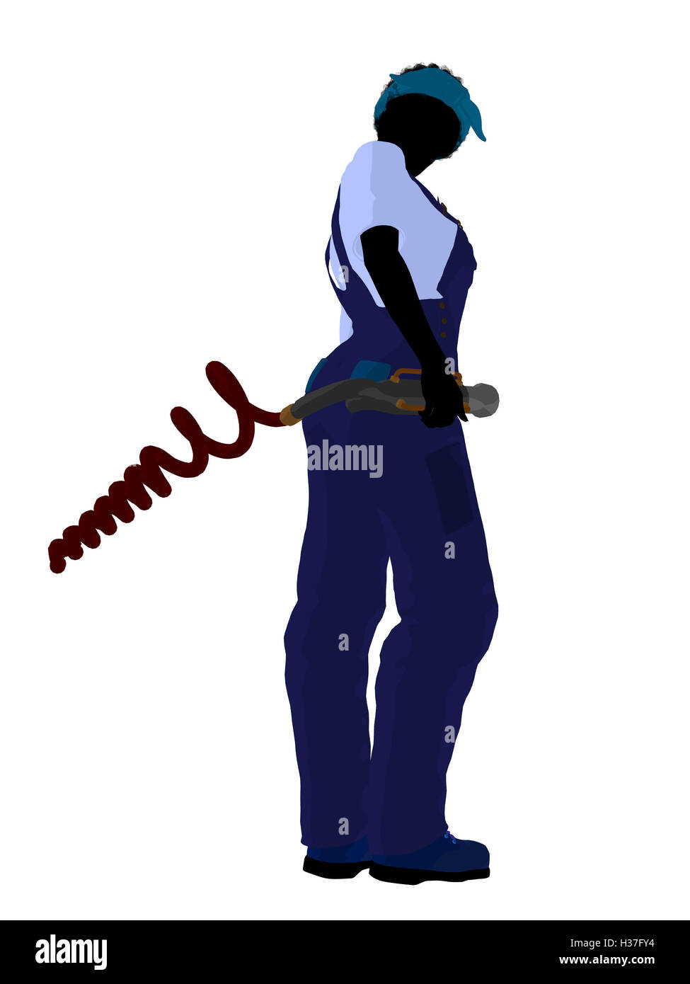 Female Mechanic Silhouette Stock Photo - Alamy