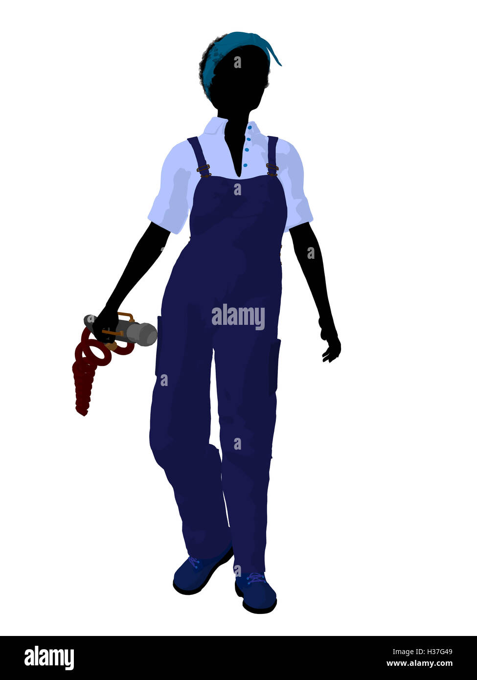 Female Mechanic Silhouette Stock Photo - Alamy