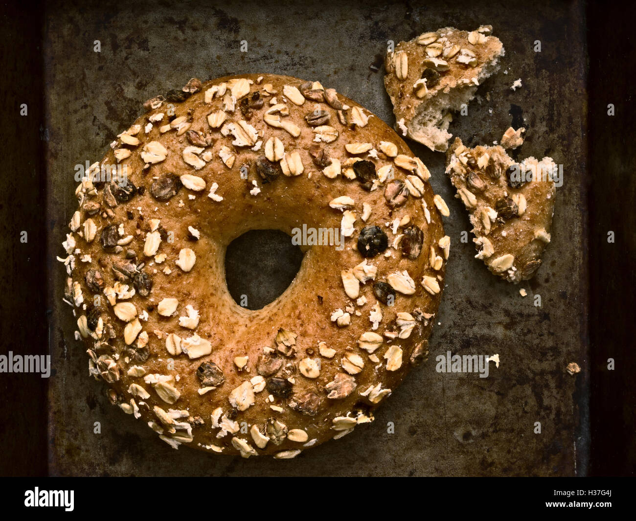 rustic plain bagel Stock Photo - Alamy