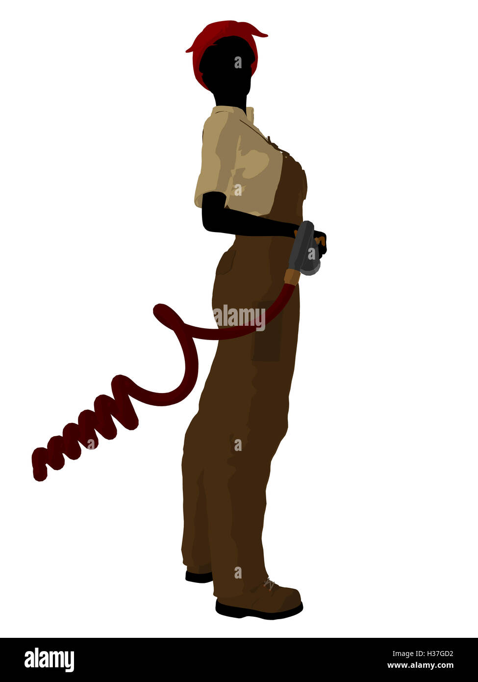 Female Mechanic Silhouette Stock Photo - Alamy