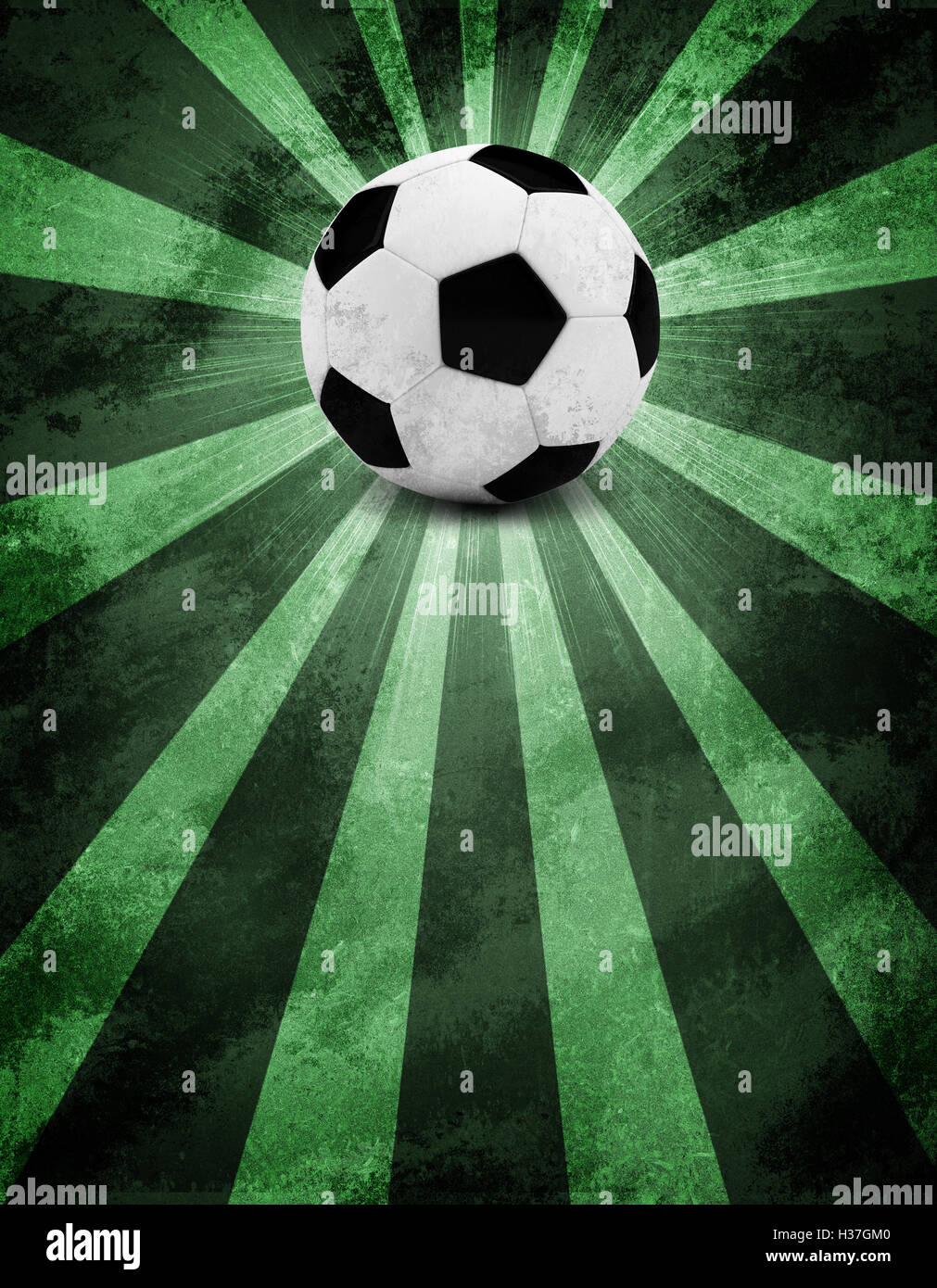 Soccer ball. Grunge style Stock Photo - Alamy