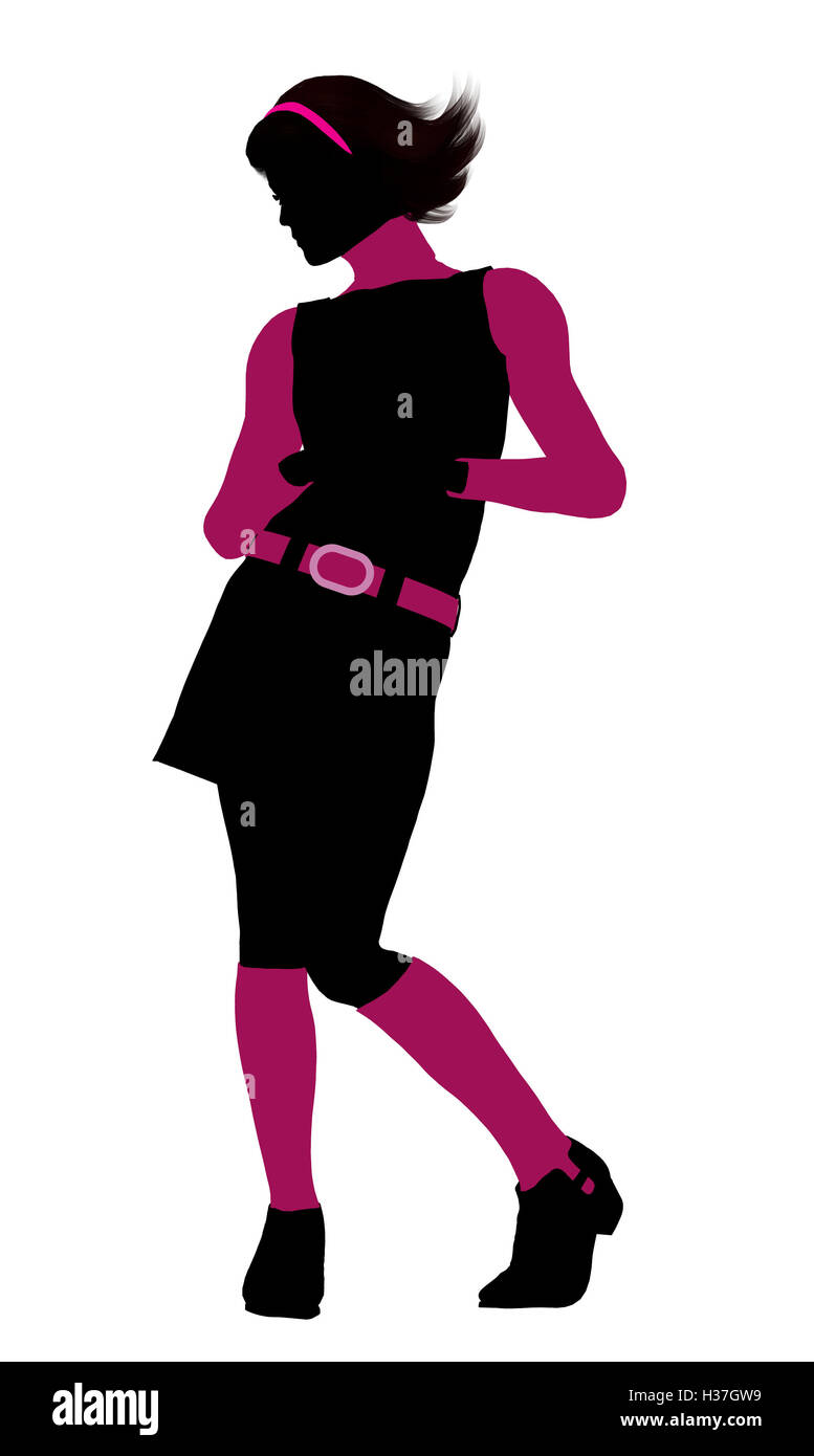 Go Go Dancer Illustration Silhouette Stock Photo - Alamy
