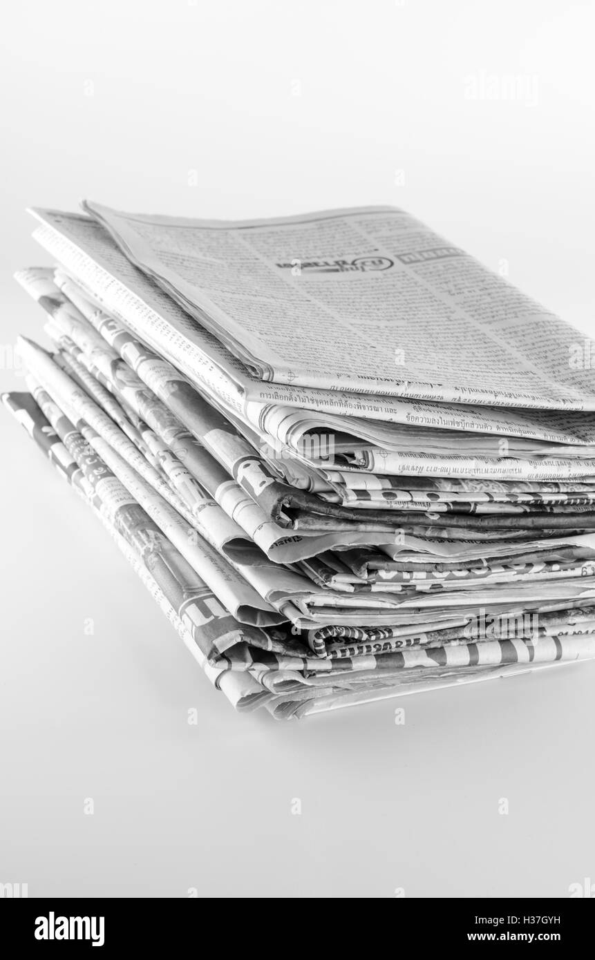 stack of newspaper Stock Photo - Alamy
