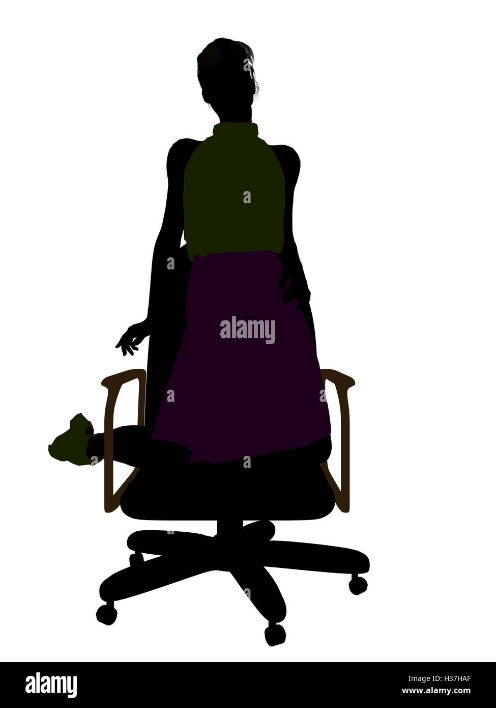 Female Office Illustration Silhouette Stock Photo - Alamy