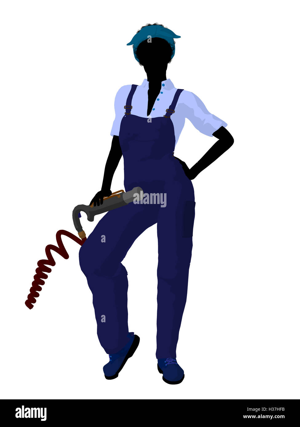 Female Mechanic Silhouette Stock Photo - Alamy