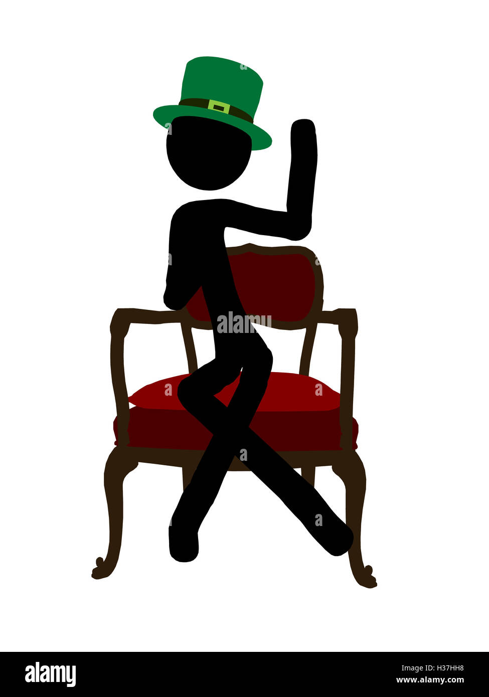 St. Patricks Day Stickman Illustration Silhouette Stock Photo - Alamy