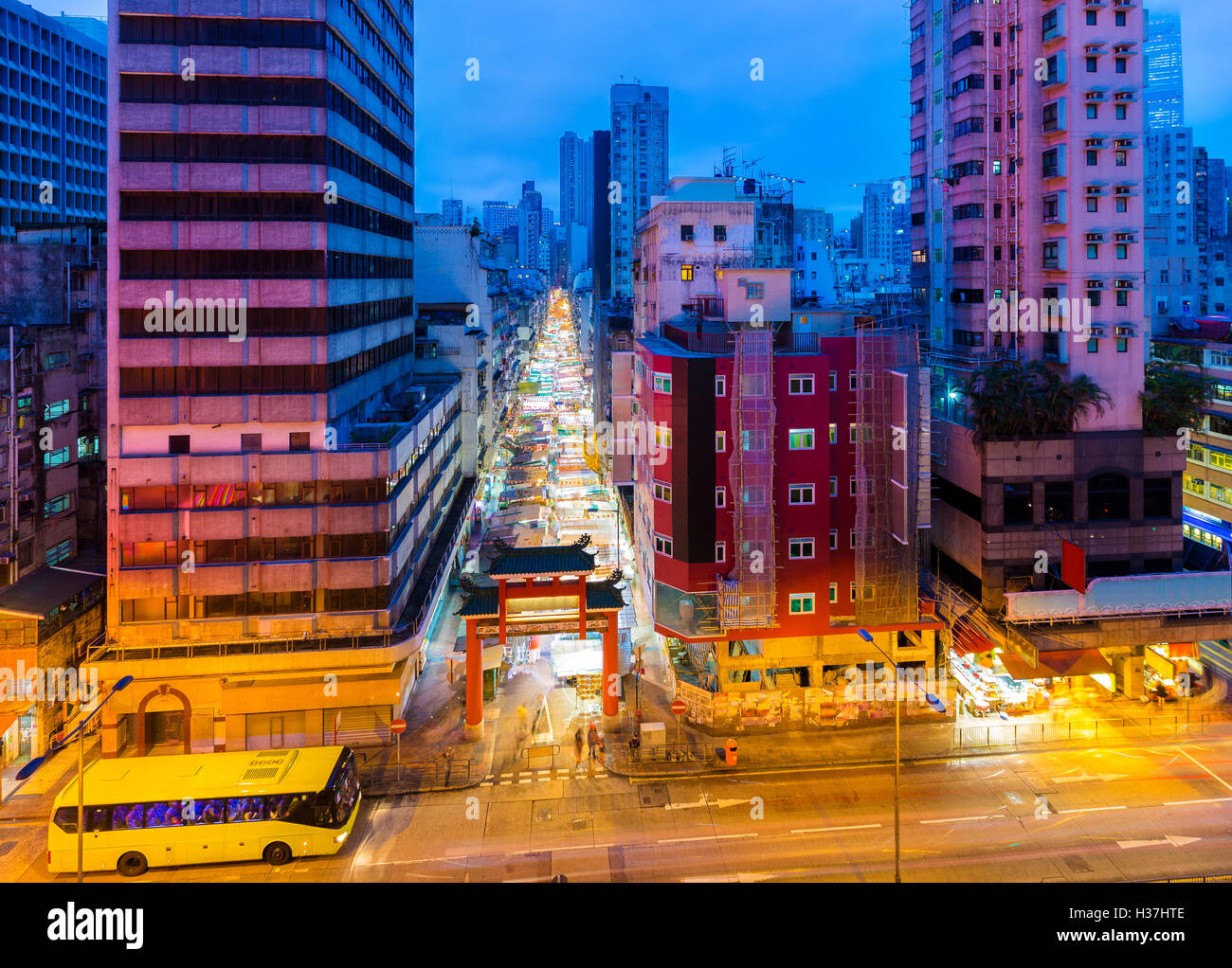 Temple street in hongkong city hi-res stock photography and images - Alamy