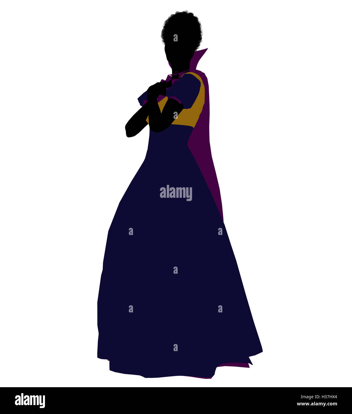 Snow White Silhouette Illustration Stock Photo - Alamy