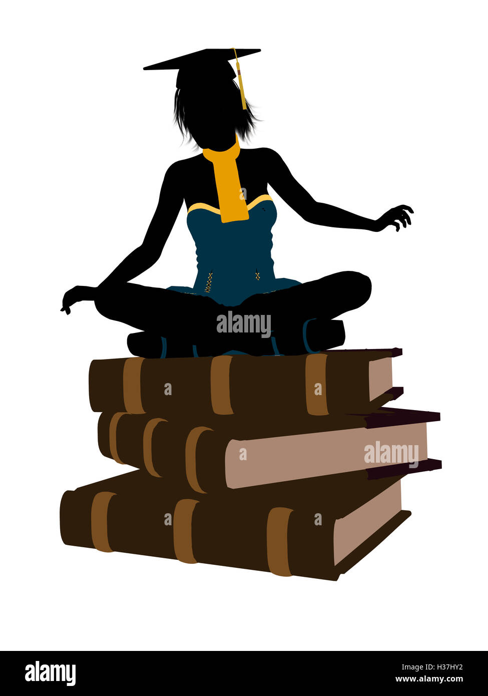 Female graduate silhouette Cut Out Stock Images & Pictures - Alamy