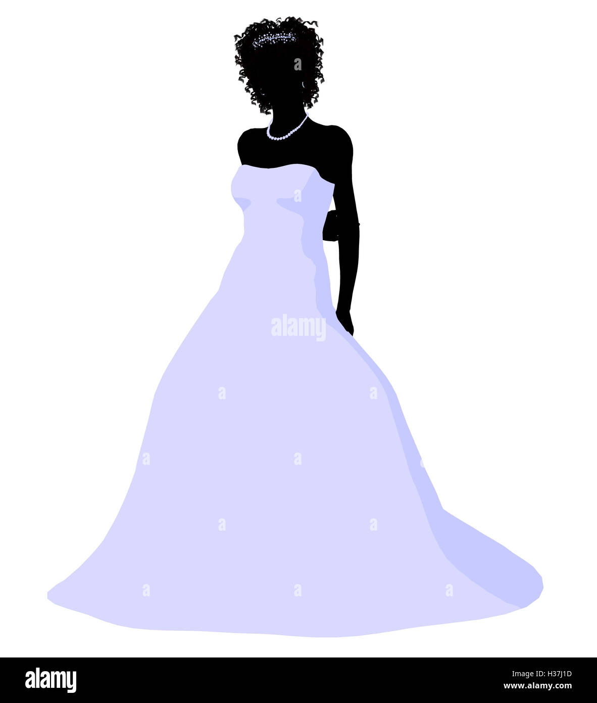 African American Wedding Bride Silhouette Stock Photo - Alamy