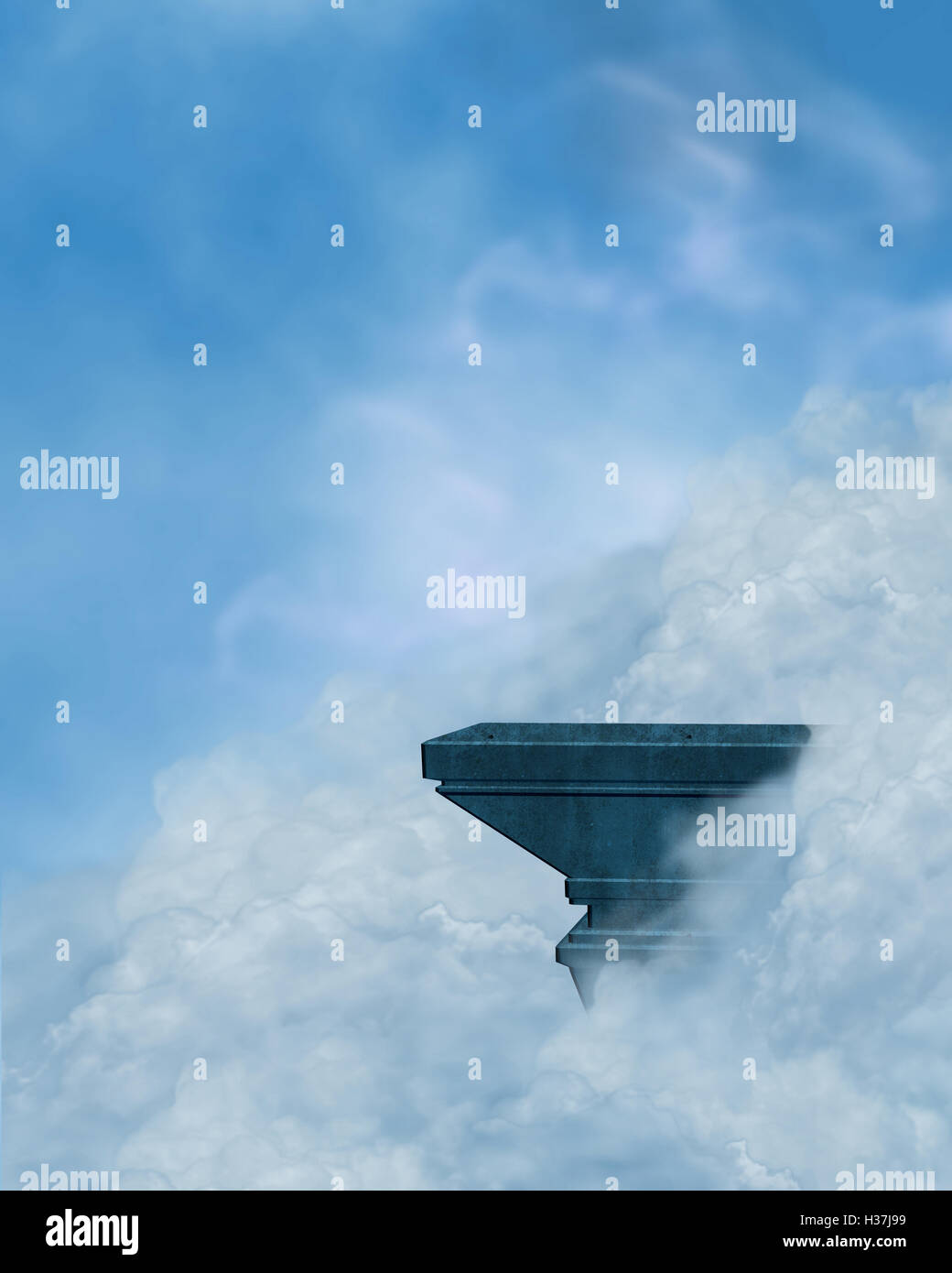 Ledge In The Clouds Background Stock Photo - Alamy