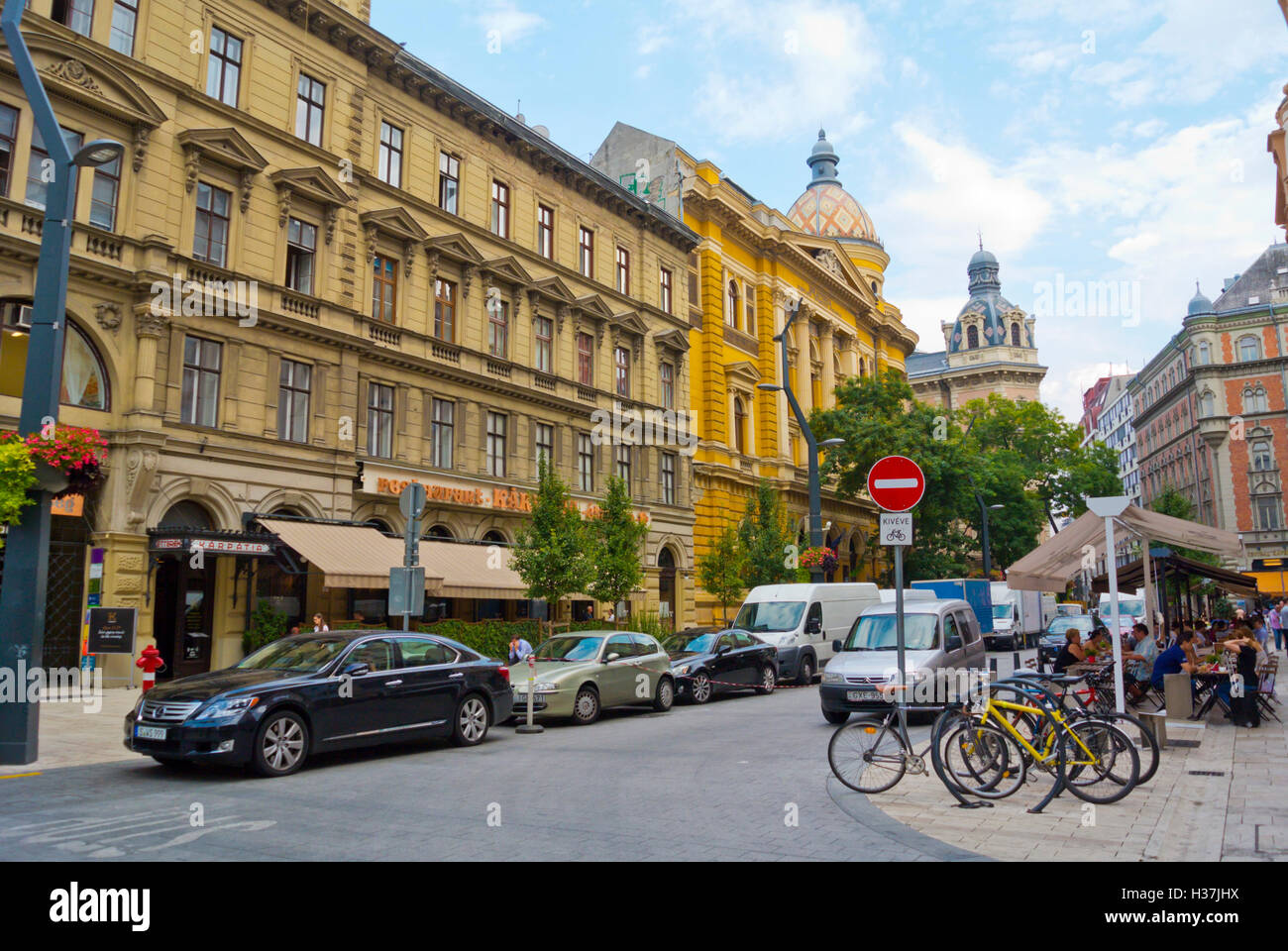 Karolyi utca, at Ferenciek tere, Belvaros, Budapest, Hungary Stock ...