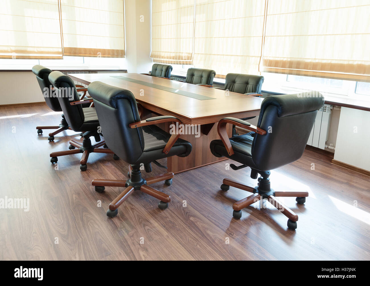 Modern conference room with parquet hi-res stock photography and images ...
