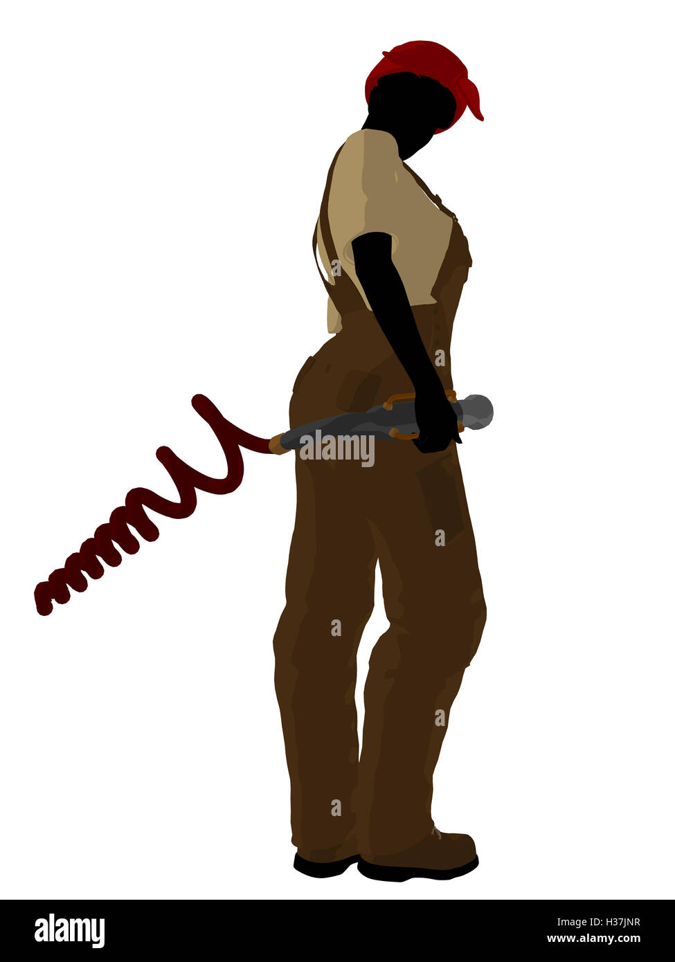Female Mechanic Silhouette Stock Photo - Alamy