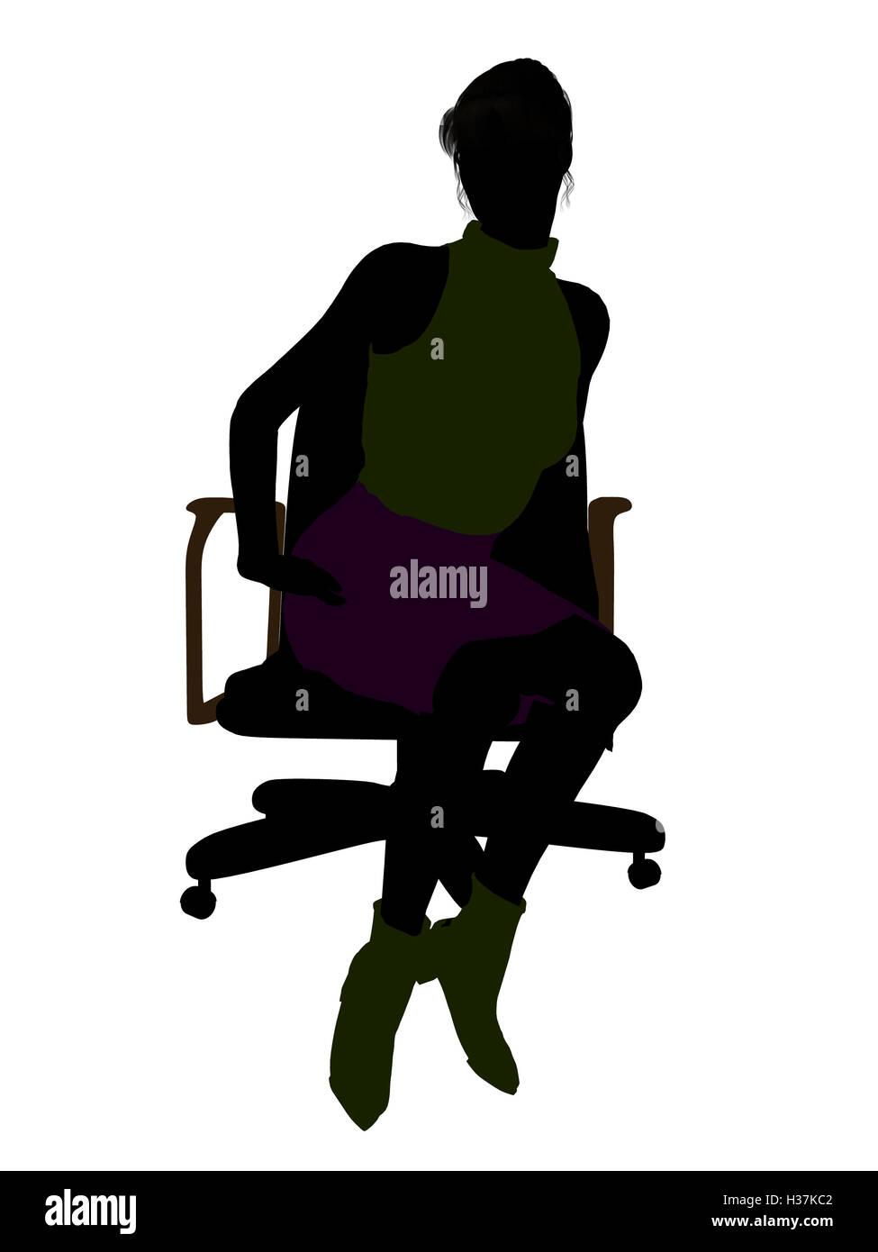 Female Office Illustration Silhouette Stock Photo - Alamy