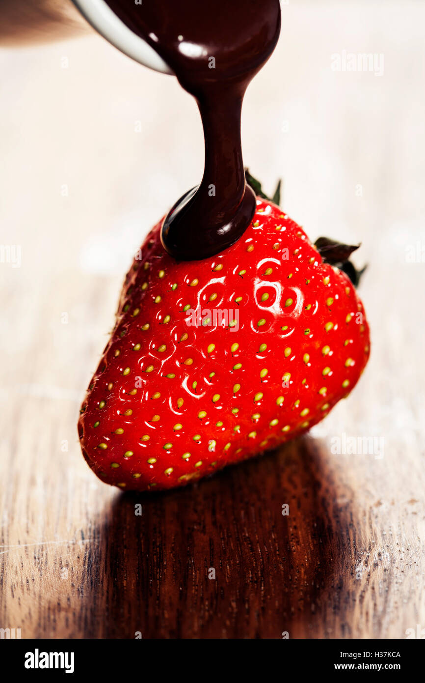 strawberry and chocolate Stock Photo - Alamy