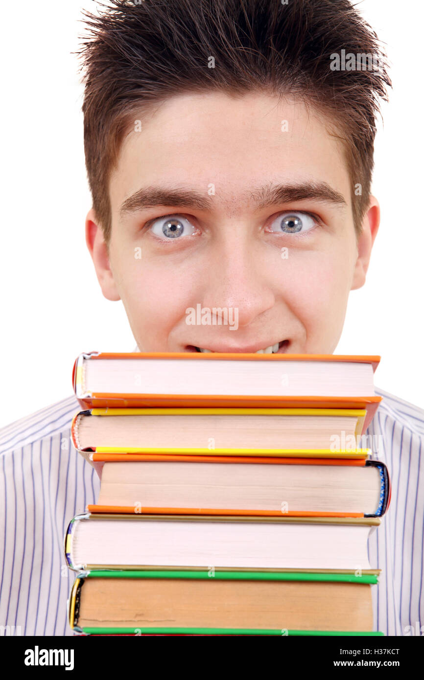 Student with the Books Stock Photo - Alamy