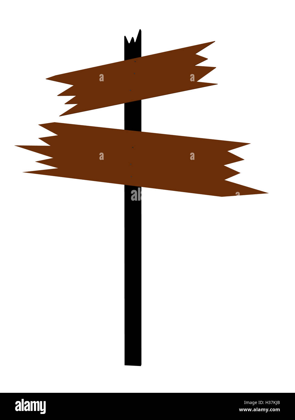 Brown Wooden Sign Art Illustration Stock Photo - Alamy