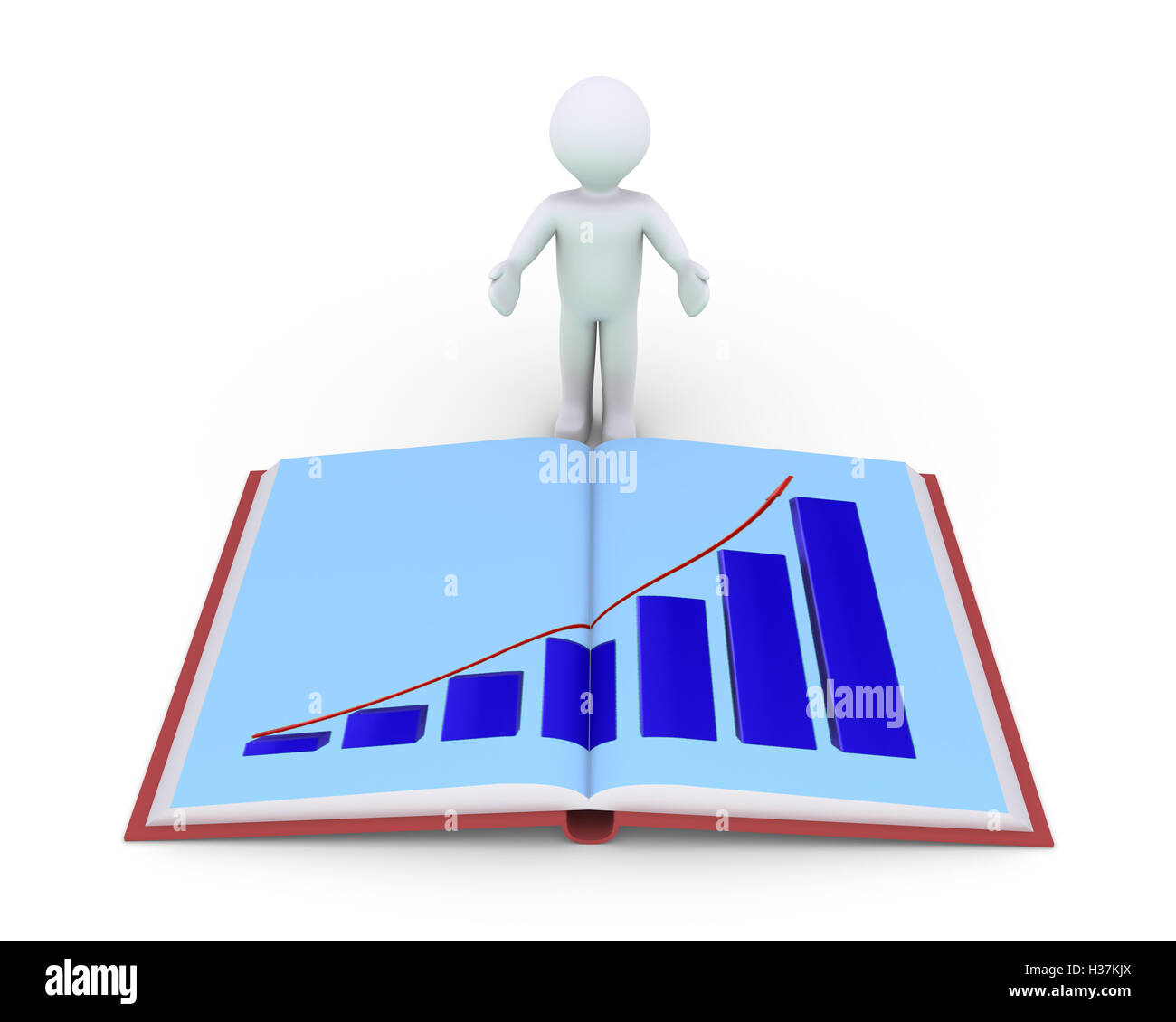 Person showing a book with graph Stock Photo - Alamy