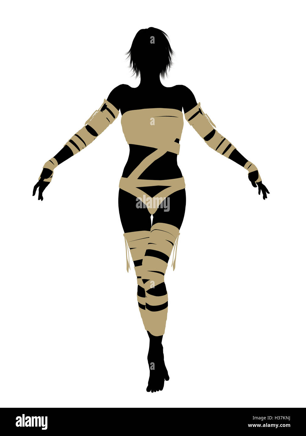 Female Mummy Illustration Silhouette Stock Photo - Alamy