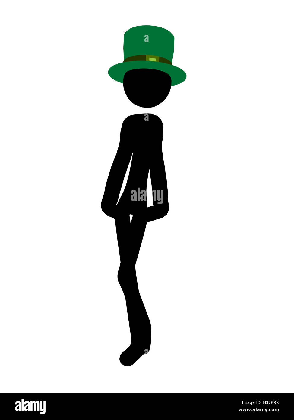 St. Patricks Day Stickman Illustration Silhouette Stock Photo - Alamy