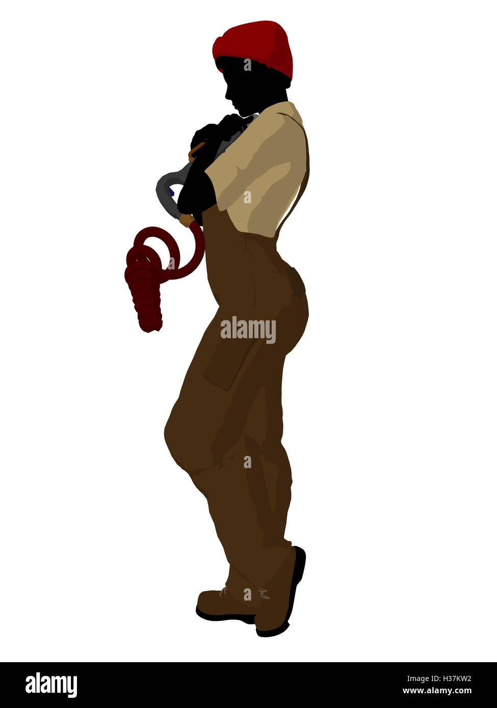 Cartoon female mechanic Cut Out Stock Images & Pictures - Alamy