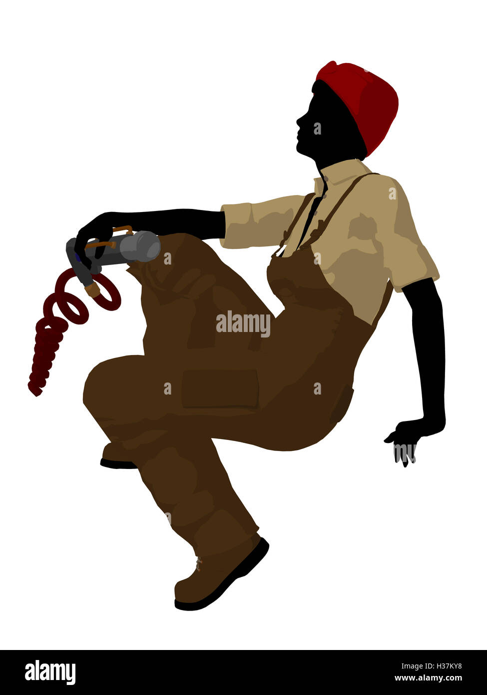 Female Mechanic Silhouette Stock Photo - Alamy